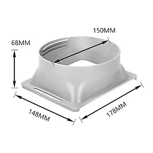 Air Conditioner Exhaust Hose Coupler Portable 5.9/6 Inch AC Unit Tube Connector Air Conditioning Accessories & Parts Window Adapter