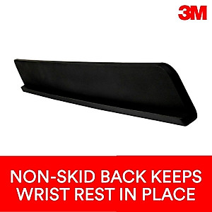 3M Gel Wrist Rest for Standing Desks, Accommodate Different Working Positions, Black (WR200B) 30.13 x 1 x 3.25 inches