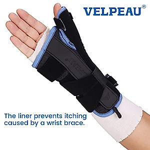 Velpeau Wrist and Thumb Spica Stockinette (Pack of 10) Comfy Arm Sock, Cotton Skin Protection Sleeve, Wrist Liner and Pre-Wrap Cover for Splints, Air Casts, Hand Brace(Medium)