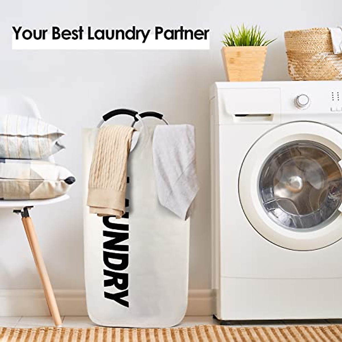 BNDX Laundry Baskets -115L,Waterproof Laundry Hamper-Large Clothes Hampers for Bedroom, Bathroom, Dorm, Toys-(Beige)