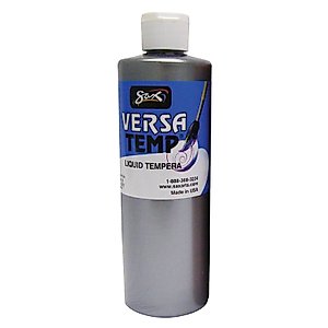 Sax Versatemp Heavy-Bodied Tempera Paint, Metallic Silver, Pint