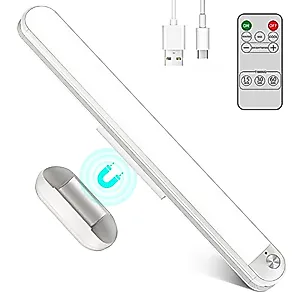 Bunk Bed Lights, 3 Colors 2400mAh 6W, Dimmable Touch 30 Led Light Bar with Remote Stick on Night Lamp for Kids, Wall Reading, Headboard, Bedroom, Rechargeable Under Cabinet Lighting