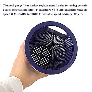 ELIUNG 070387 Strainer Basket Suitable for Whisper-flo Intelli-flo Pump Basket Replace 070387 for Pentair Whisperflo Intelliflo Pumps Swimming Pool Pump Basket (Blue)