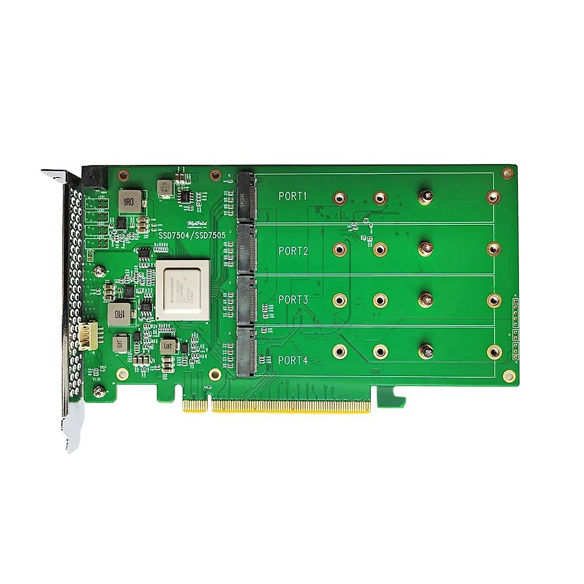 Highpoint 4-Port M.2 SSD7505 PCIe Gen3/Gen4 NVMe Bootable RAID Controller for Windows & Linux Systems