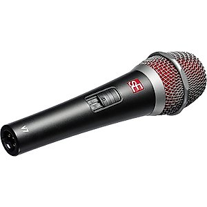 Briskdrop sE Electronics V7 Switch Supercardioid Dynamic Handheld Microphone - Bundle with 2 XLR Cables and 10 Cable Ties