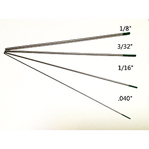 WeldingCity 10-pk Premium TIG Welding Tungsten Electrode Rod Pure (Green, EW-P) 3/32" x 7" | 10-pcs