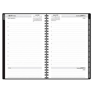Office Depot® Brand 14-Month Daily Academic Planner, 5" x 8", 30% Recycled, Black, July 2022 To August 2023