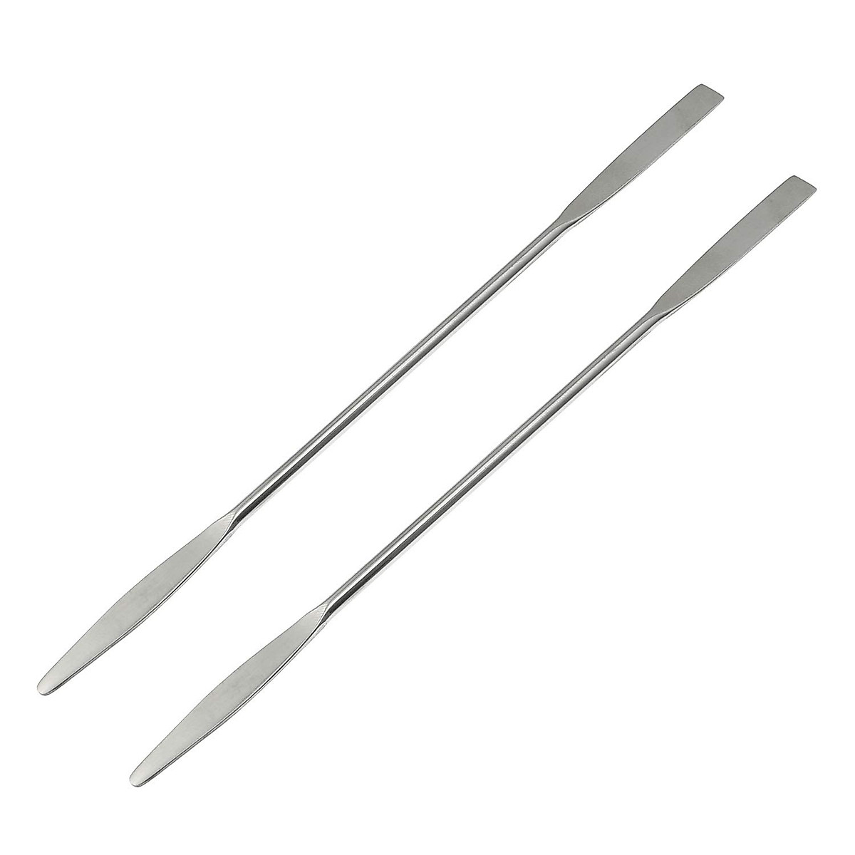 Maxmoral Stainless Steel Lab Laboratory Mini Double-Ended Spatula Semi-Micro Shovel Tapered Arrow End Flat Ends 50 mm X 9 mm