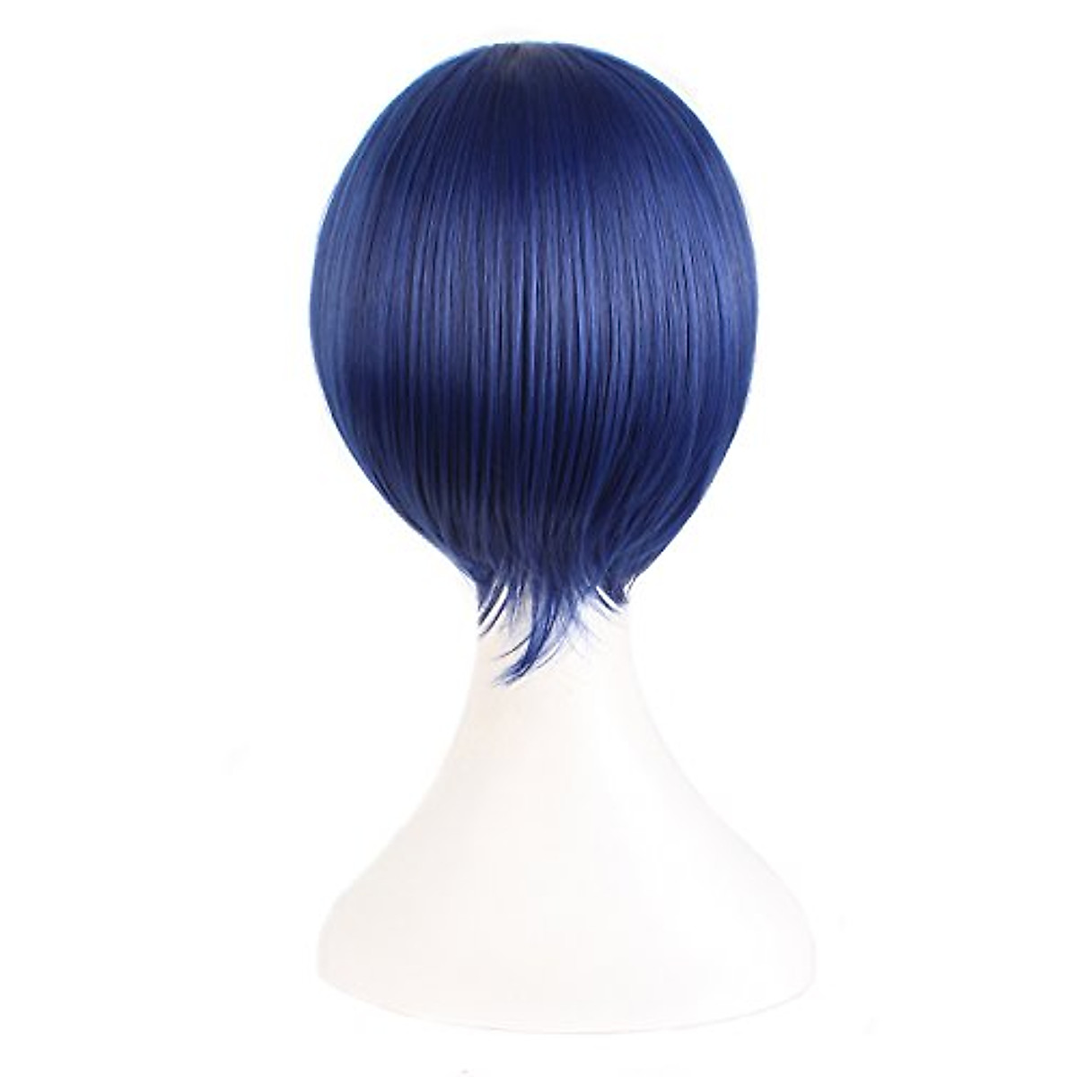 MapofBeauty 12 Inches/30 cm Short Straight Cosplay Costume Wig Party Wig (Mixed Blue)