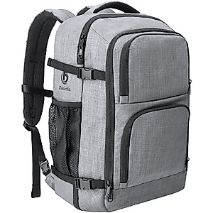 Dinictis 40L Travel Laptop Backpack for Men Women, Fit 17 Inch Notebook, Carry on Flight Approved Suitcase Backpack, Water Resistant Weekender Overnight Daypack, Grey
