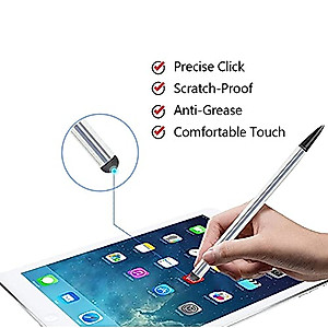 Capacitive and Resistive Stylus Pen(3pcs) Universal High Sensitive & Precision Capacitive Disc Tip Touch Screen Pen Stylus, 2 in 1 Touch Screen Pen Fits for iPhone iPad Samsung Tablet Phone PC & Other