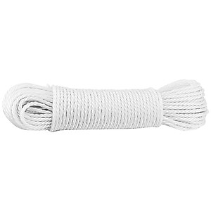 Clotheslines, 65.6 Ft Clothesline Long Clothes Line, Nylon Clothesline Rope Laundry Line Rope Craft Drying Rope for Camping Travel Home Use DIY Rope Laundry Line Dryer Rope (White)