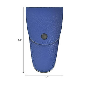 Yutoner Men Beard Scissors Stainless Steel Mustache Trimming Shear Kit Mustache Beard Scissors for Facial Body (Blue)