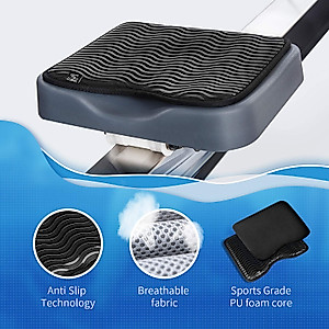 Rower Seat Pad fits Perfectly Over Concept 2 Rower - Anti Slip Rowing Machine Seat Cushion Pad Compatible with Hydrow, Concept2, Waterrower and Other Row Machines - Rower Accessories