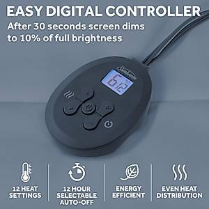 Sunbeam Electric Restful Heated Mattress Pad, 12 Heat Settings, 12-Hour Selectable Auto Shut-Off, Fast Heating, Warming Bed, Soft Cozy Fabric, Queen, 60" x 80"