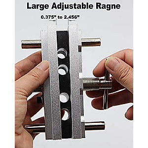 YOTOO Self Centering Doweling Jig Kit With 6 Drill Guide Bushings, Adjustable Width Drill Jig Drill Guide for Straight Holes, Power Tool Accessory Jigs