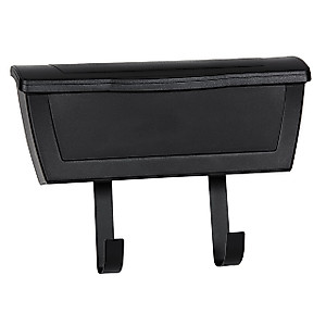 Small Plastic Mailbox for Outside Porch, Easy to Install Wall Mount, Lightweight, Heavy Duty, Rustproof, Maintenance-Free Horizontal Mail Box for House - Made in Canada - 15.5” x 4” x 6.25” (Black)