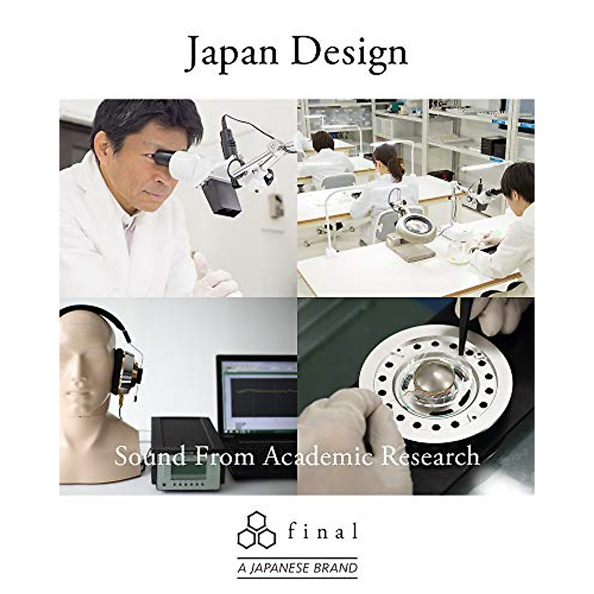 Final E500 - Immersive 3D Live Sound Earphones for VR, ASMR, Gaming and 360 Music, Black