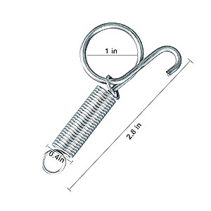 4pcs 75mm Metal Finger Spring Latch Hook, One-Handed Cage Door Spring Hooks, Large Cages Lock for Fixing Pet Cage Door,Bunnies, Rodents, Hamsters, Squirrels, Birds Cages Hook
