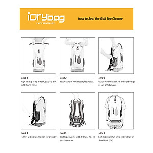 IDRYBAG Waterproof Backpack Dry Bag PVC 30L, Floating Bag Dry Backpack for Men, Dry Sack Waterproof Bag for Kayaking, Canoeing, Boating, Camping, Hiking