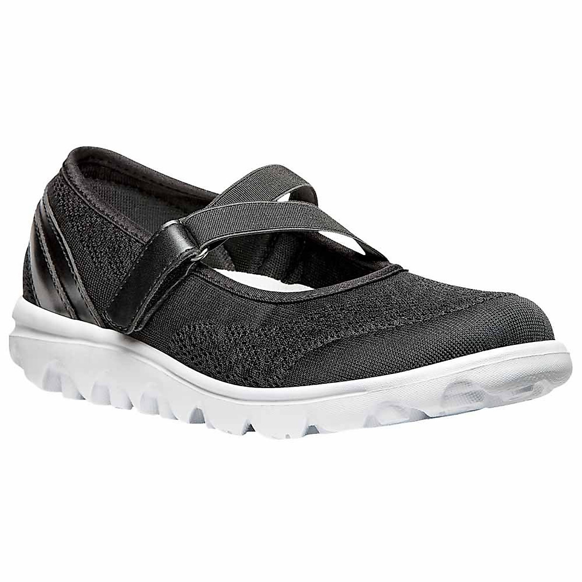 Propét Womens TravelActiv Mary Jane Walking Walking Sneakers Shoes - Black - Size 10 4E