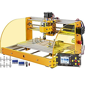 VEVOR CNC Router Machine, 3018-PRO w/GRBL Offline Control, Limit Switches & Emergency-Stop, PCB PVC Wood leather Engraving Machine, Dustproof Safe Acrylic Baffle, XYZ Working Area 300 x 180 x 45mm