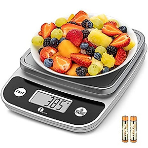 SIMPLETASTE Digital Kitchen Scale Multifunction Food Scale with LCD Display and Tare Function for Cooking, Baking (Batteries Included)