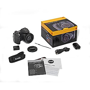 KODAK PIXPRO Astro Zoom AZ528-BK 16 MP Digital Camera with 52x Optical Zoom 24mm Wide Angle Lens 6 fps Burst Shooting 1080P Full HD Video Wi-Fi Connectivity and a 3" LCD Screen (Black)