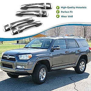 Cheriezing Exterior Door Handles Compatible for 2010-2021 GX460 / for 2010-2021 4Runner Replace # 69210-60170 69250-60060 69250-60070 69250-60050 w/o Smart Entry Hole | Set of 4