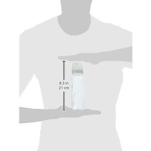 Evenflo Feeding Premium Proflo Vented Plus Polypropylene Baby, Newborn and Infant Bottles - Helps Reduce Colic - Clear, 8 Ounce (Pack of 6)