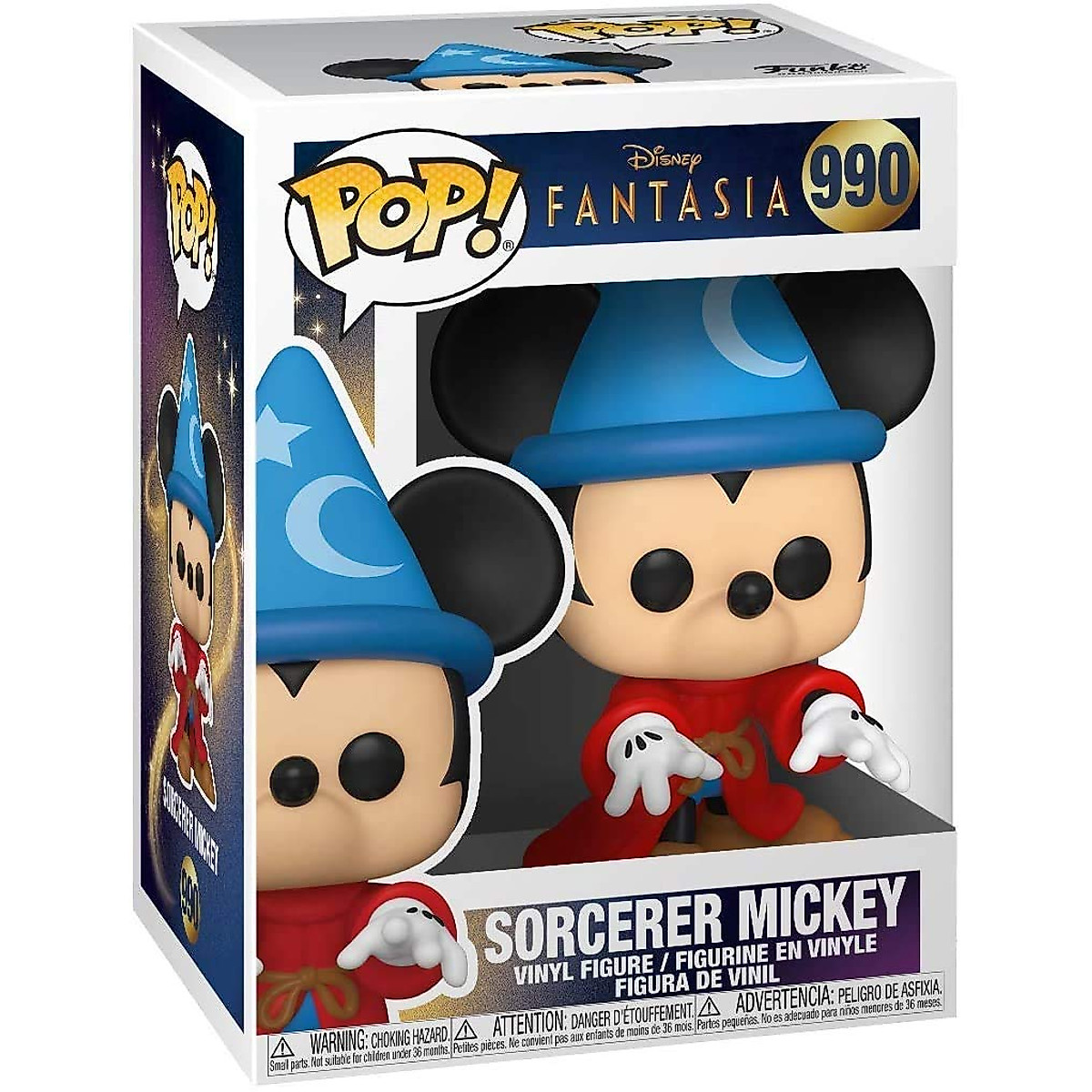 Funko Pop! Disney: Fantasia 80th Anniversary - Sorcerer Mickey Vinyl Figure (Bundled with Compatible Box Protector Case), Multicolor, 3.75 inches