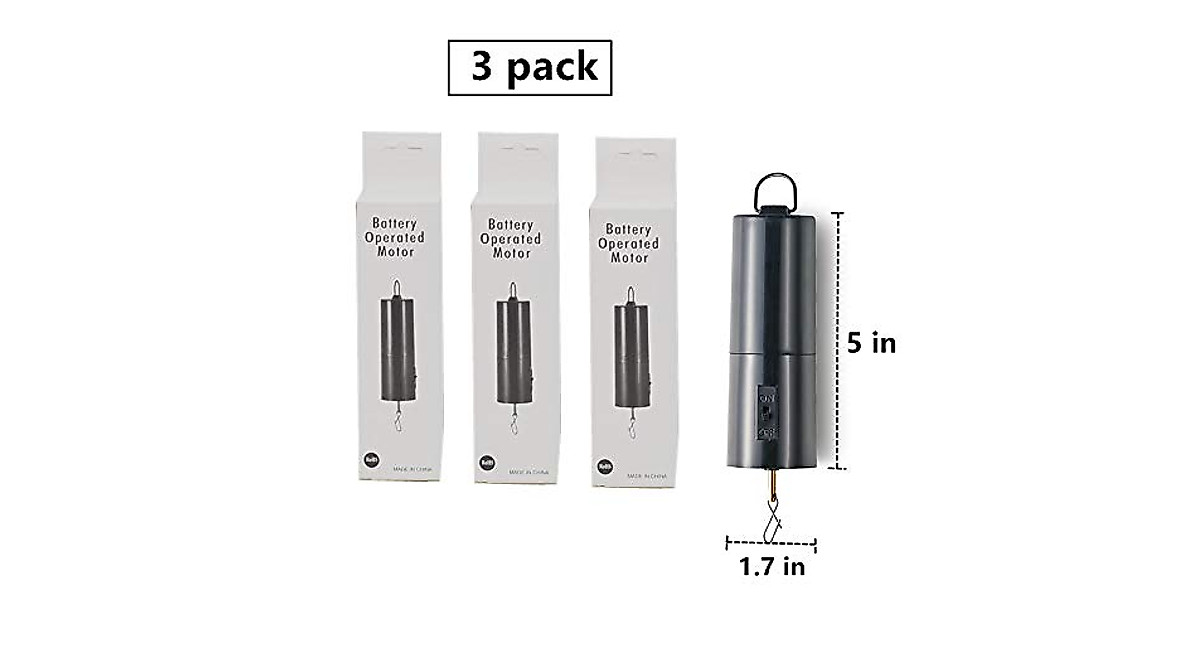 FENDISI 3 Pack Battery-Operated Rotating Motors for Garden Decor