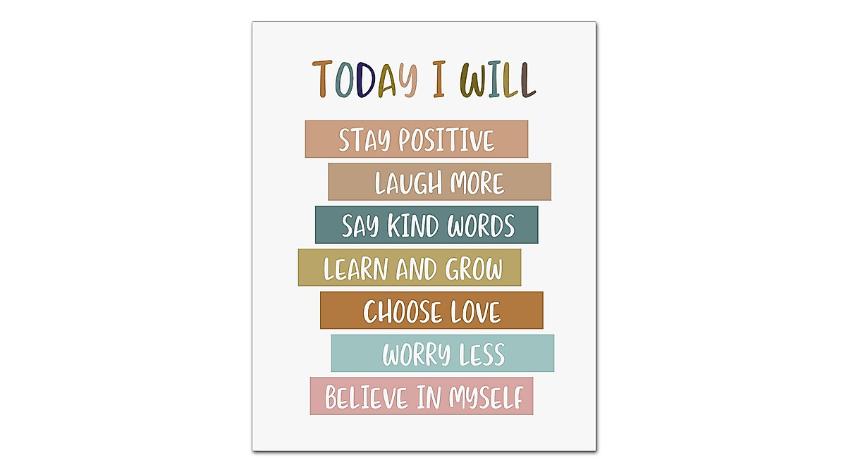 Positive Art Print - Kids Room Decor & Affirmations