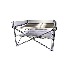 Dutch Oven Fire Table Bundle | Pop-Up Fire Pit + Frontier Grates | Portable Dutch Oven Table & Fire Pit | 13lbs. Total Weight | Packs Smaller Than A Camping Chair | Heat Shield Included
