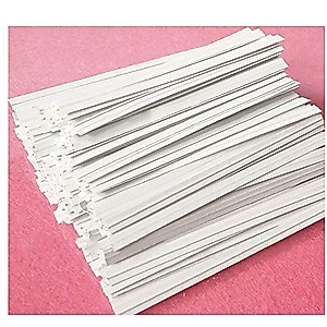 White Paper Twist Ties 100 Pcs 5" Reusable Bread Ties Twisty-ties White Twist Ties Bag Ties Twist Ties for Bags Bread Wire Ties Reusable Twist Tie for Party Cello Candy Bread Coffee Bags Cake Pops