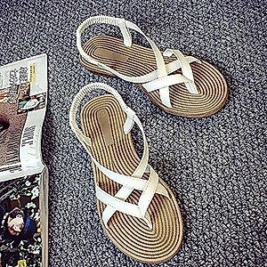 Women Highly Recommend Great Value Flat Shoes Bandage Bohemia Leisure Lady Sandals Peep-Toe Outdoor Shoes