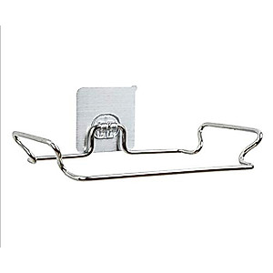 Easyinsmile Trash Bag Holder Portable Hanging Organizer Trash Rack 2pcs/Pack (Stainless Steel 3)