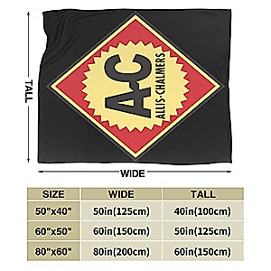 Ultra Soft Allis Chalmers Throw Blanket Lightweight Flannel Fleece Bed Blanket for Couch Sofa Living Room Fuzzy Blanket for Adults Kids 60"X50"