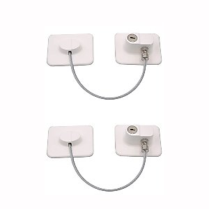 Refrigerator Lock, 2 Packs Self-Adhesive Fridge Lock with Keys, Childproof Freezer Lock Cabinet Locks with Rustproof Straps Strong Adhesive White.