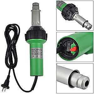 SKYTOU 1600W Heat Gun Hot Air Torch Plastic Welder Welding Hot Air Gun Kit with Speed Nozzles, Roller and PVC Plastic Rods