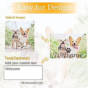 Custom Rug Personalized Door Mat with Logo Photo Text Large Customized Anti Slip Washable Absorbent Area Floor Carpet for Bedroom Living Room Entryway Patio Office Farmhouse (16"x24", Rectangle)