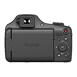 Kodak PIXPRO Astro Zoom AZ652-BK 20MP Digital Camera with 65X Optical Zoom and 3 Inch LCD (Black) Bundle with 32GB SDXC Card and Rechargeable Battery, and Charger Kit (4 Items)