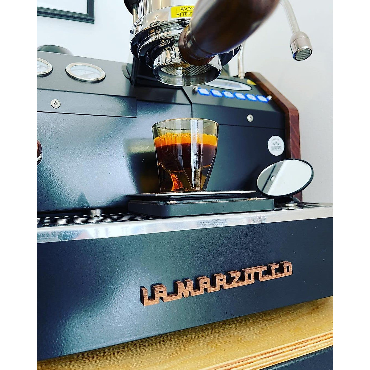 Normcore Espresso Shot Mirror for Bottomless Portafilter – Adjustable and Magnetic Accessory for the Tray – Reflective Mirror to Monitor Shots – Coffee Machine Accessories – Barista Tools