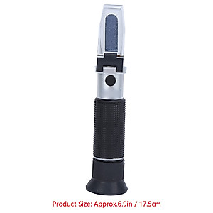 Diydeg Brix Refractometer, Brix 0-32% Salinity 0-28% Handheld Brix Meter Refractometer with HD Eyepieces No Battery Needed, Sugar Content Measurement for Sugar, Food, Beverages Honey