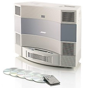 Bose Acoustic Wave Music System II with 5-CD Multi Disc Changer, Platinum White, Compatible with Alexa