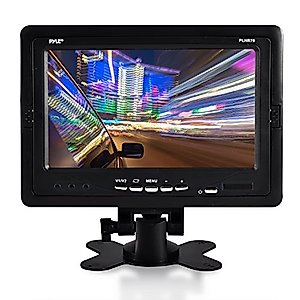 Premium 7” Inches Rearview Car LCD Monitor by Pyle – Parking Monitor Assistant with Wireless Remote Control – Full Color Wide Screen – Can Be Installed in Headrest Post (PLHR70)