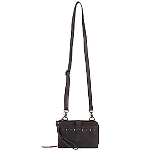 Lady Conceal Concealed Carry Millie Leather Crossbody Organizer (Dusty Black)