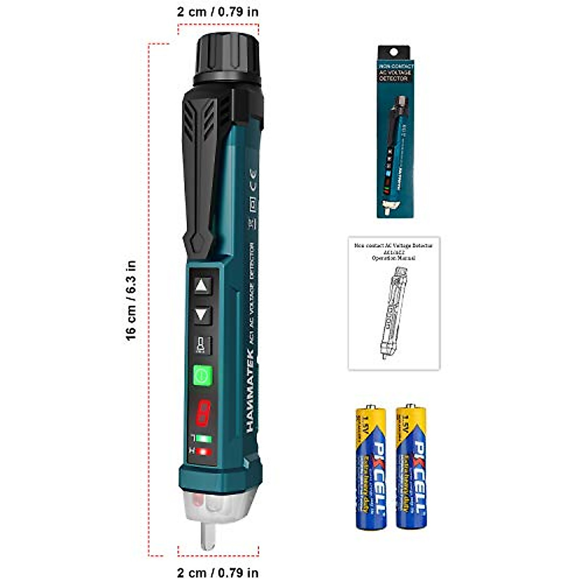 Auroland Non-Contact Voltage Tester with 9 Gear Adjustable Sensitivity Voltage Detector Pen AC Circuit Tester Tool LCD Display LED Flashlight Buzzer Alarm Range12V-1000V & Live/Null Wire Judgment AC1