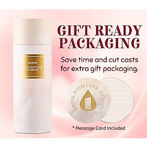 Onebttl Monogrammed Gifts for Women, Personalized Travel Mugs, Unique Coffee Tumbler with Initials for Her on Birthdays Christmas, Rose Gold, D