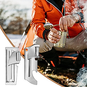 32pcs Camping Can Opener Travel Can Opener with Key Ring, Portable Stainless Steel Can Opener for Travel, Barbecue(size:32pcs)